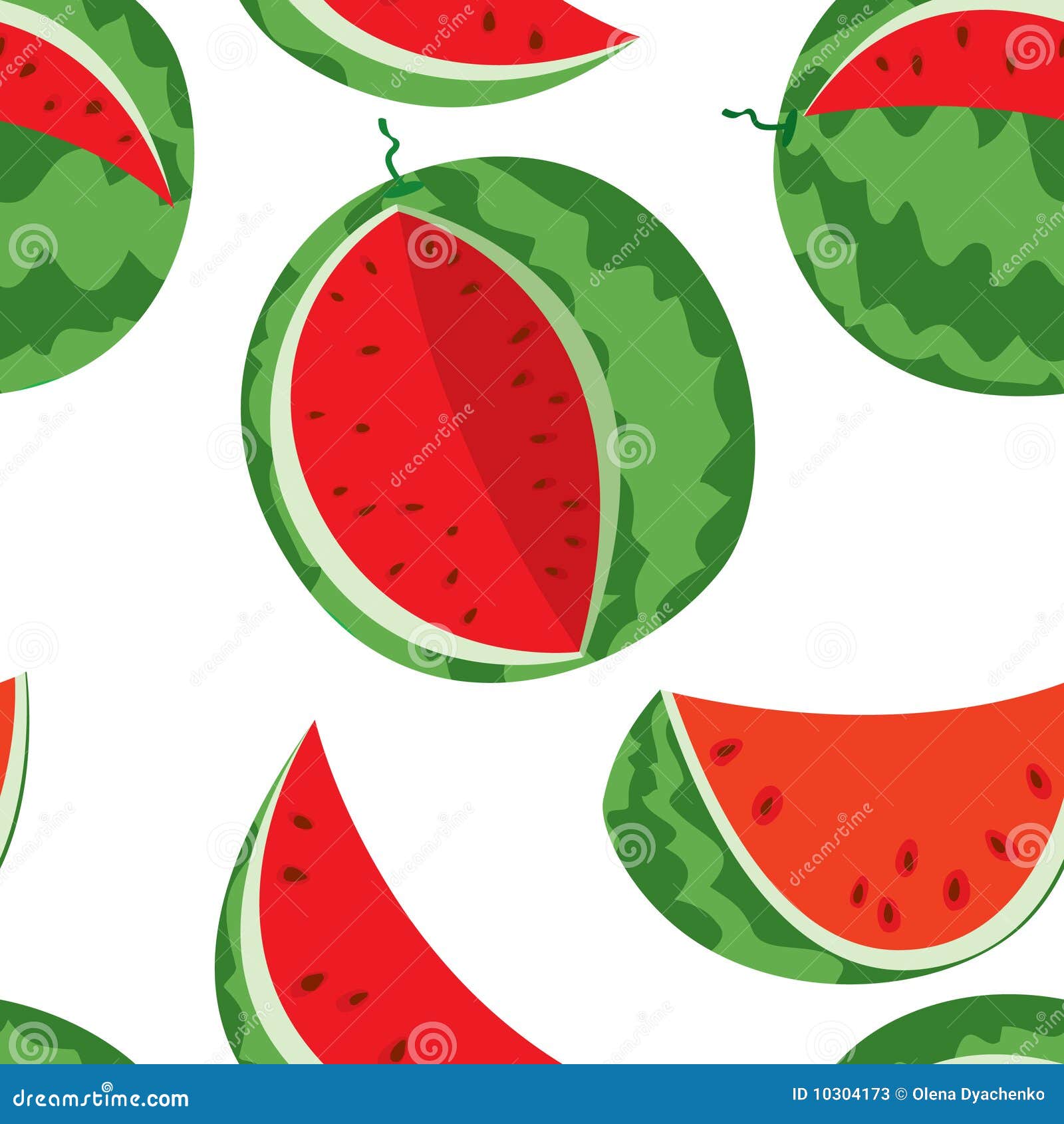Watermelon Colorful Seamless Stock Vector - Illustration of cuisine ...