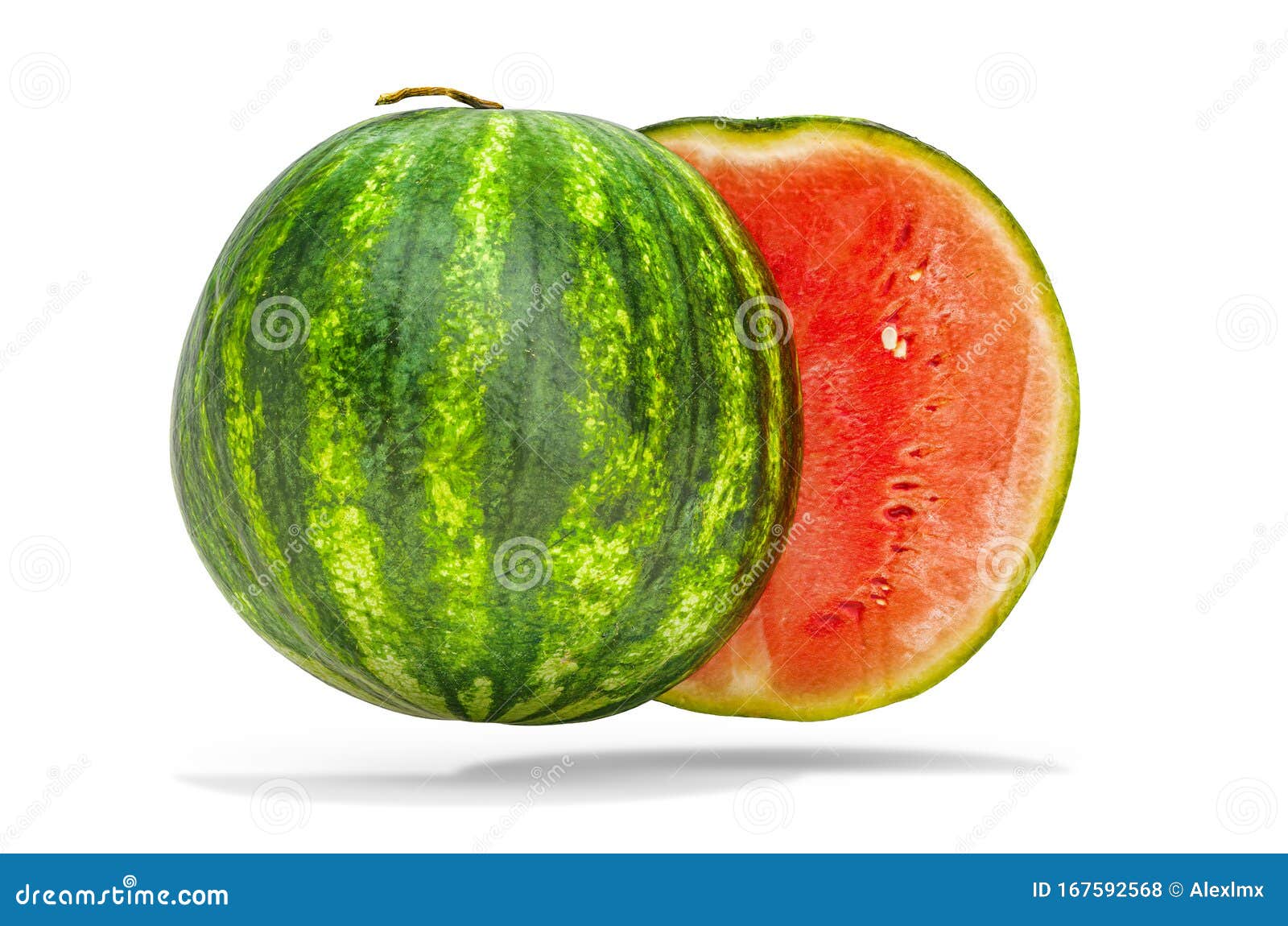 Watermelon, Cross-section. 3d Rendering With Realistic Texture Royalty ...