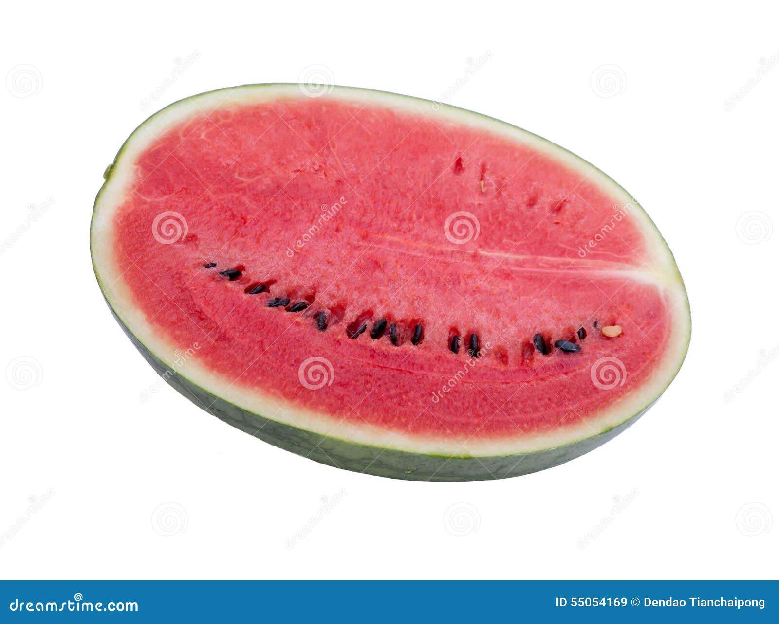 Watermelon Cross Section on White Stock Image - Image of cross, square ...