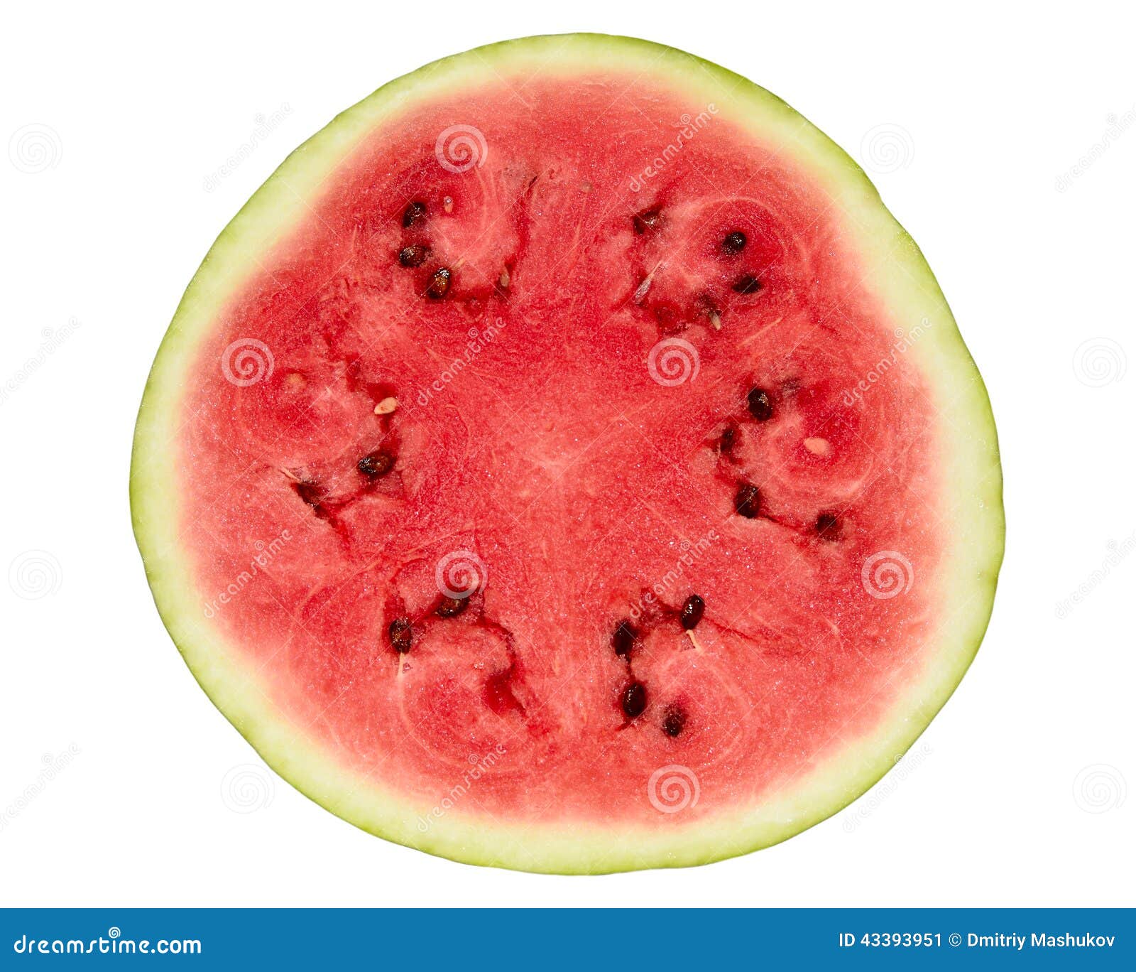 Watermelon Cross Section on White Stock Image - Image of seed, cross ...