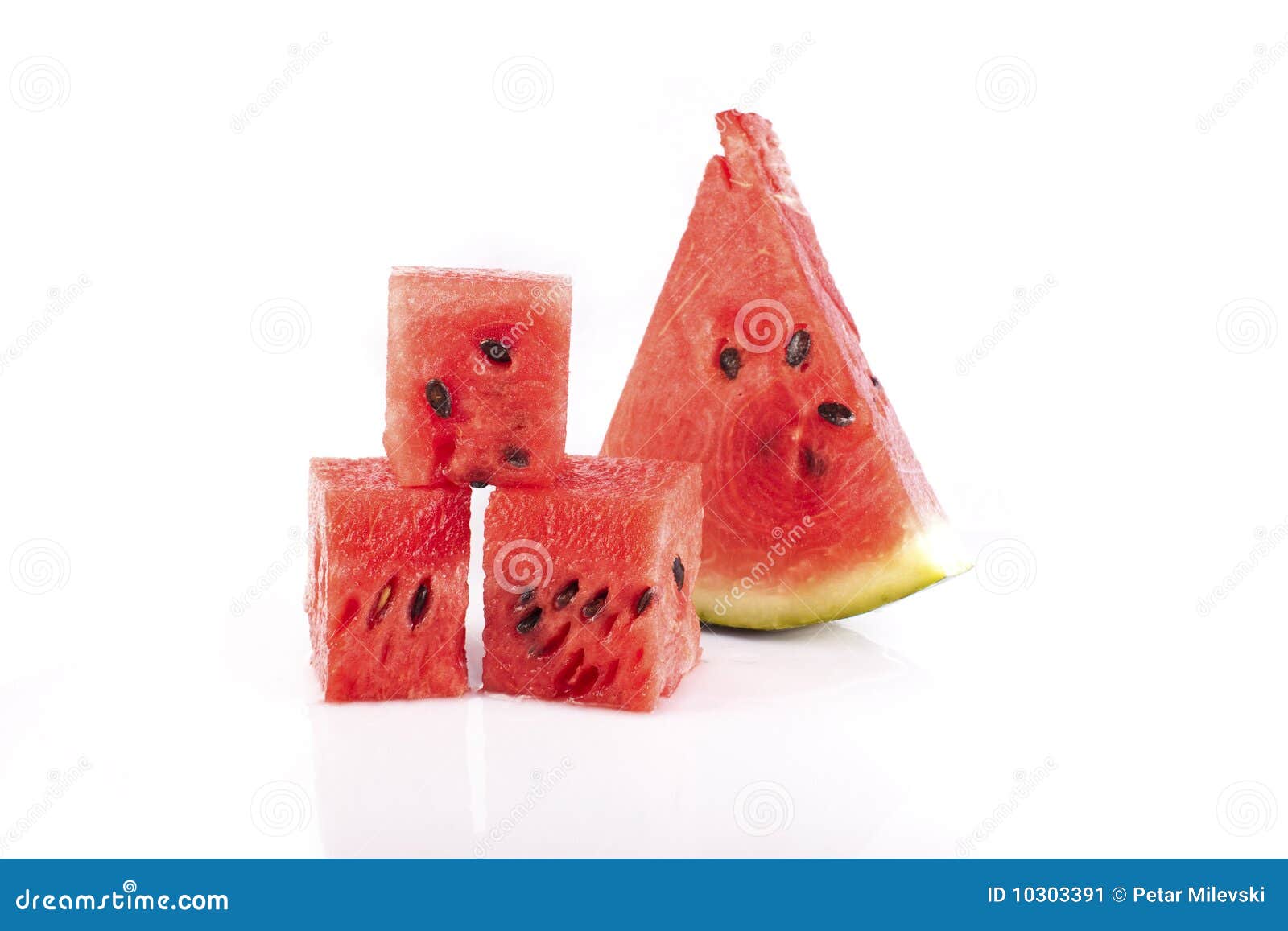 Watermelon cubes stock image. Image of juicy, cube, papaya - 10303391