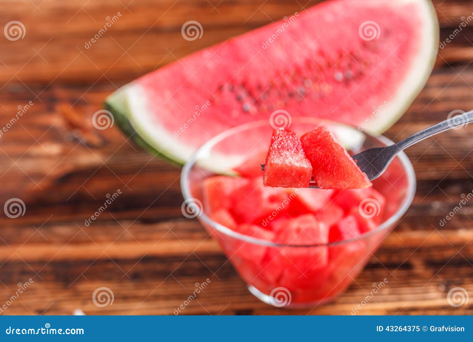 Watermelon cubes stock image. Image of dessert, ingredient - 43264375