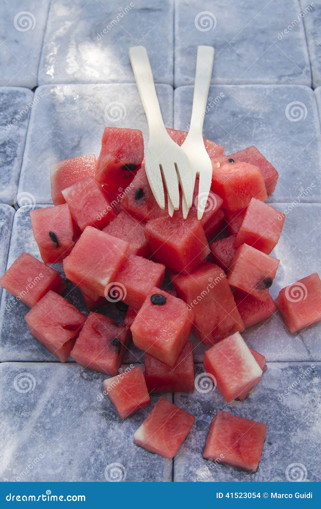 Watermelon cubes stock photo. Image of fresh, unusual - 41523054