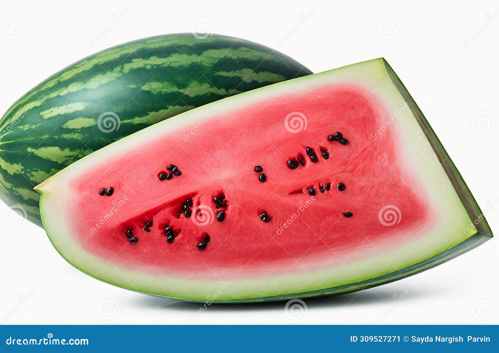 Watermelon, Cut Out on White Background Stock Illustration ...