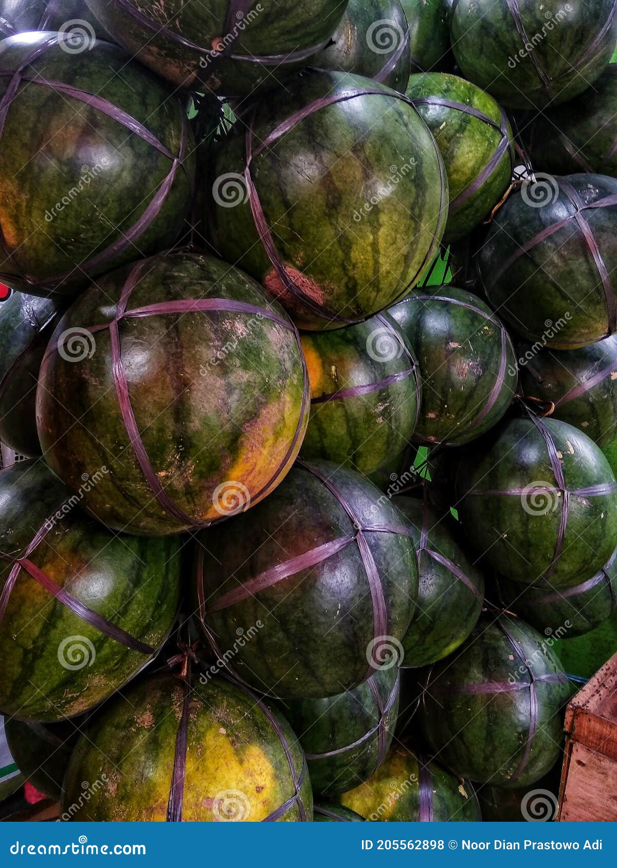 Watermelon Display in a Fruit Shop Stock Photo - Image of vegetable ...