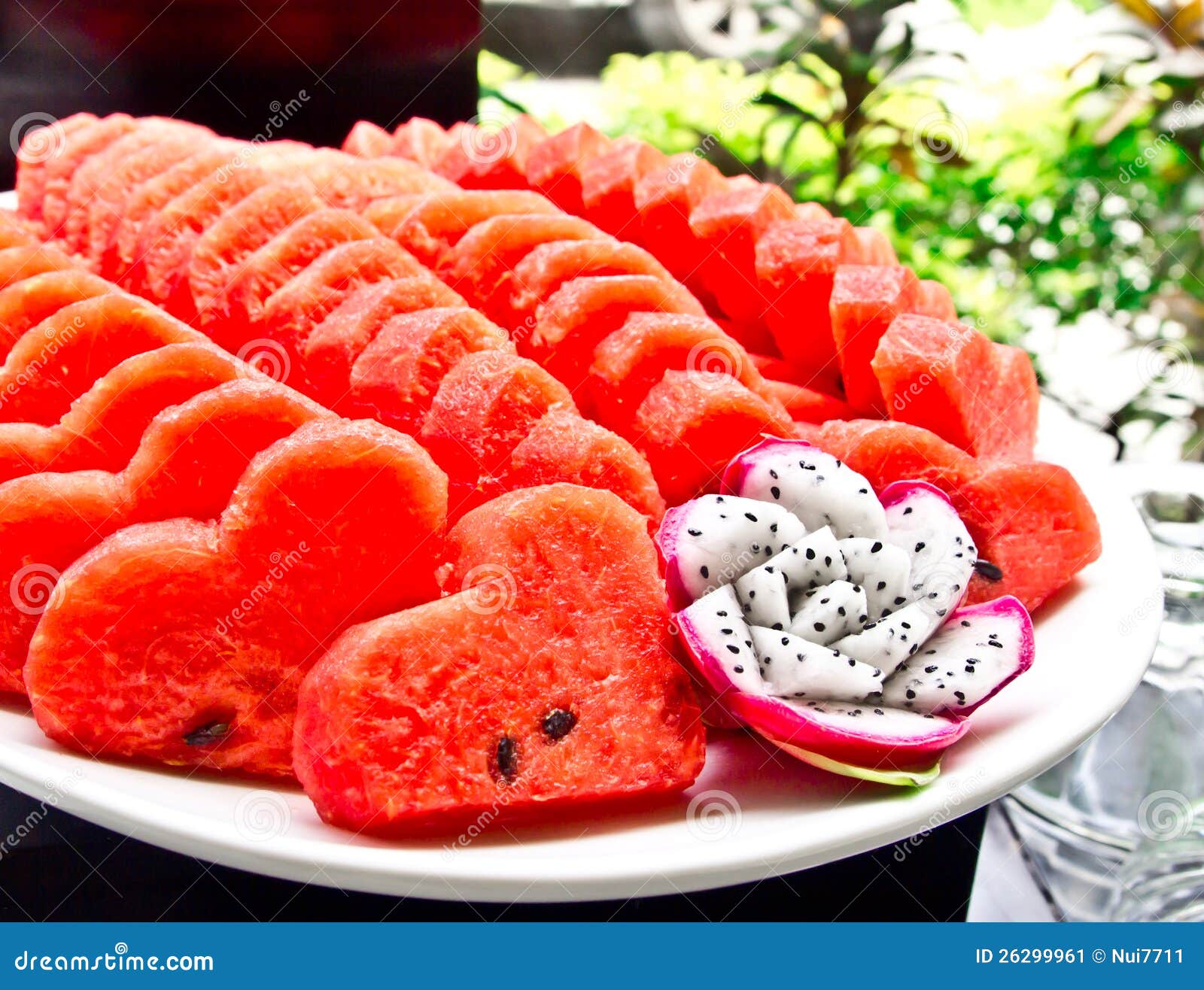 Watermelon and Dragon Fruit Stock Image - Image of slice, dragon: 26299961