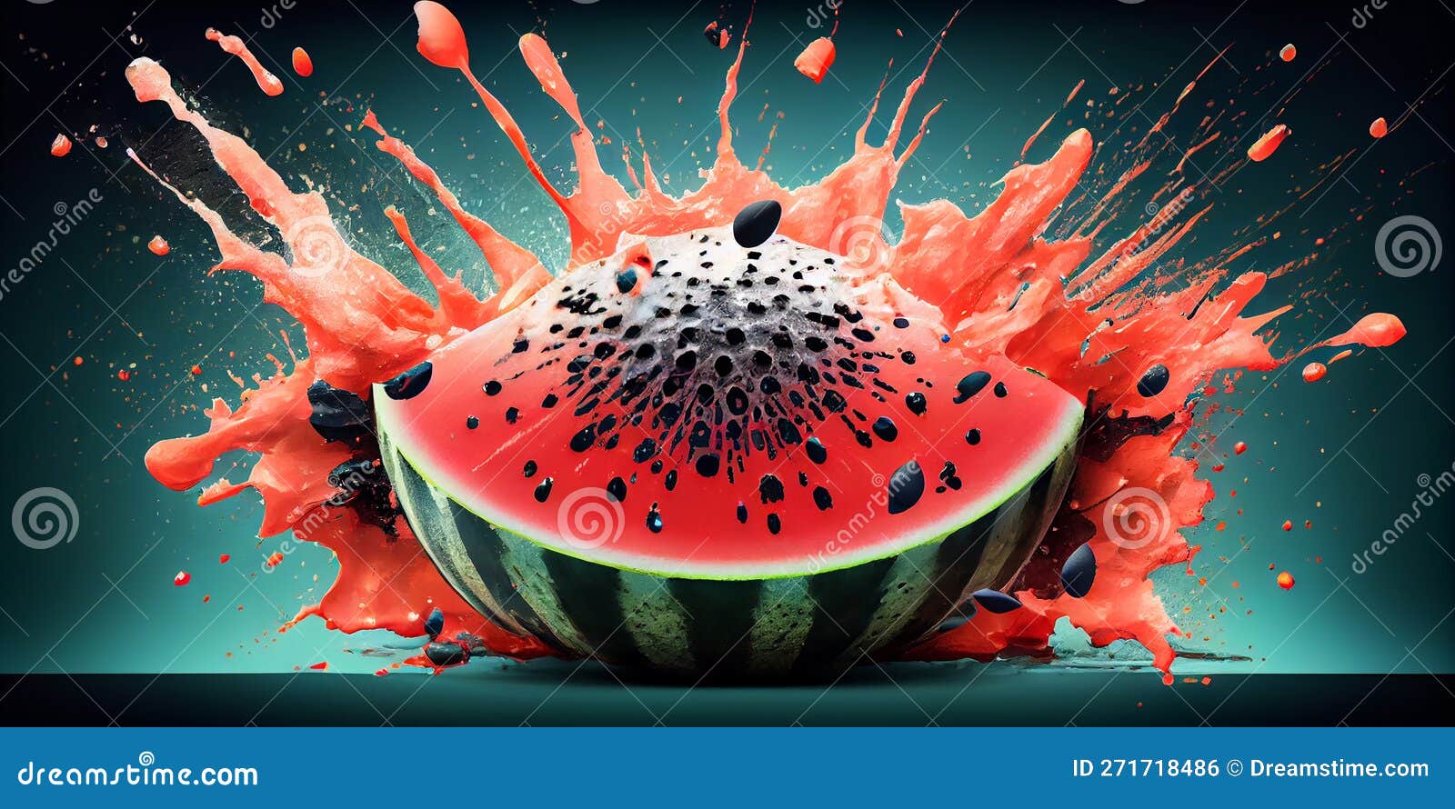 Watermelon Explosion stock illustration. Illustration of sweet - 271718486