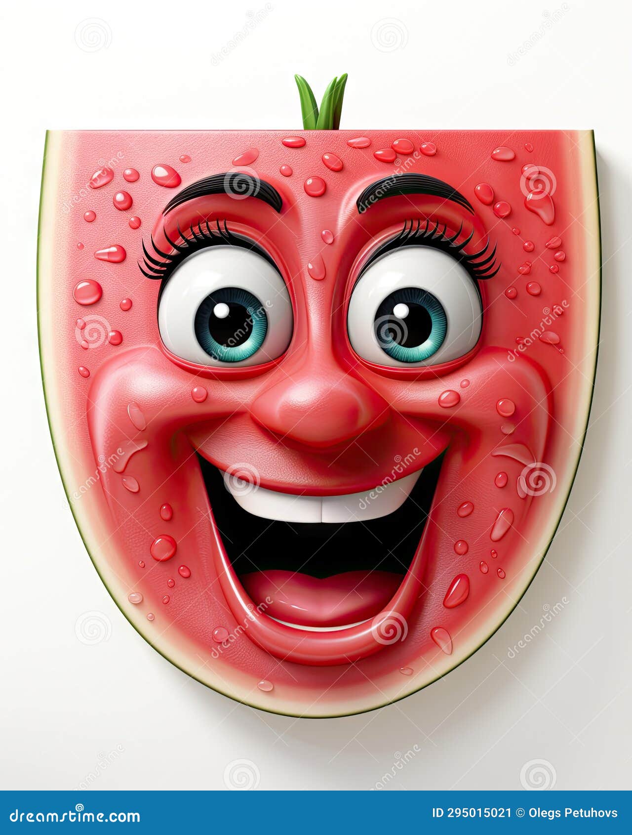 A Watermelon with a Face Made of Watermelon Slices. Generative Ai Stock ...