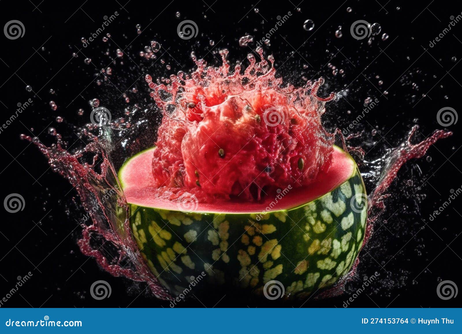 A Watermelon Falling into a Pile of Slices of Watermelon, or ...