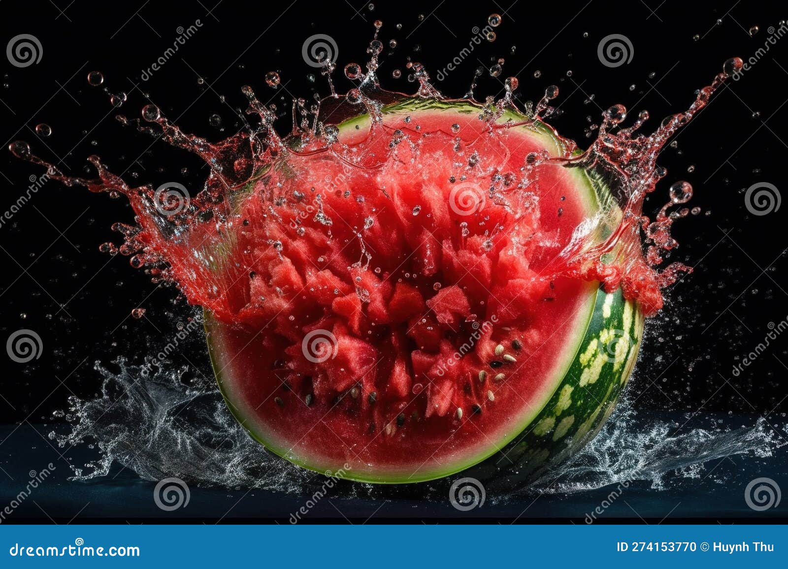 A Watermelon Falling into a Pile of Slices of Watermelon, or ...