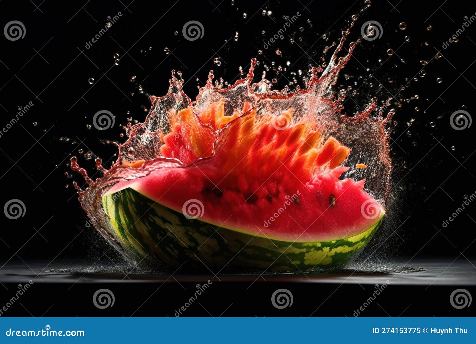 A Watermelon Falling into a Pile of Slices of Watermelon, or ...