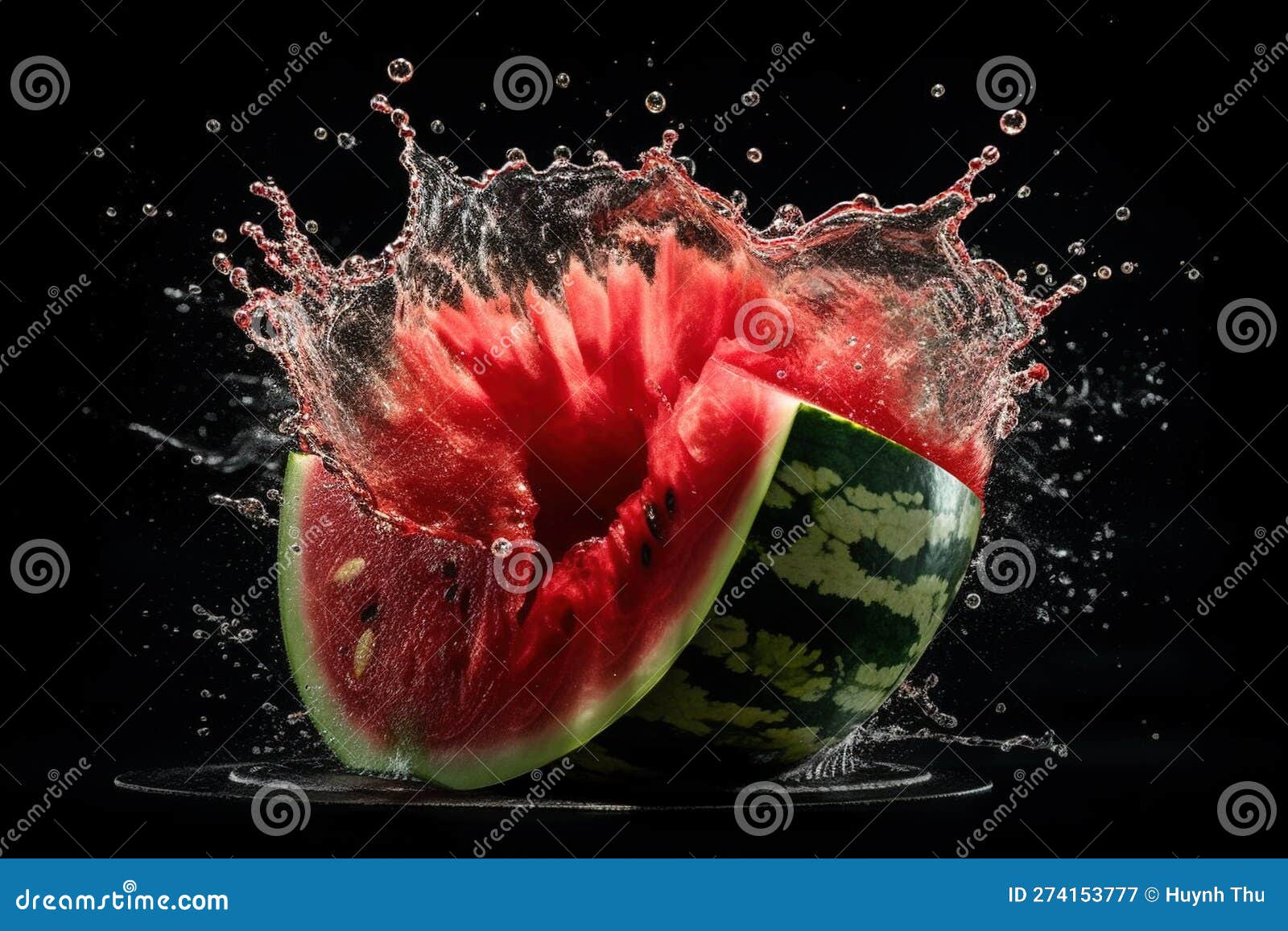 A Watermelon Falling into a Pile of Slices of Watermelon, or ...
