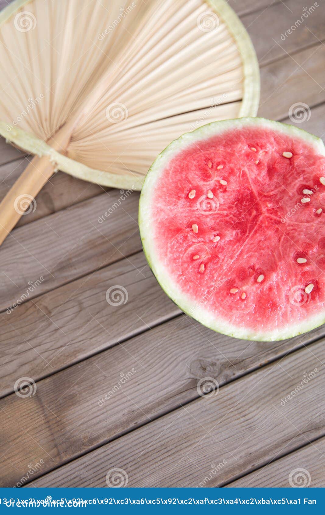 Watermelon and Fan in Summer Stock Image - Image of cooling, sweets ...