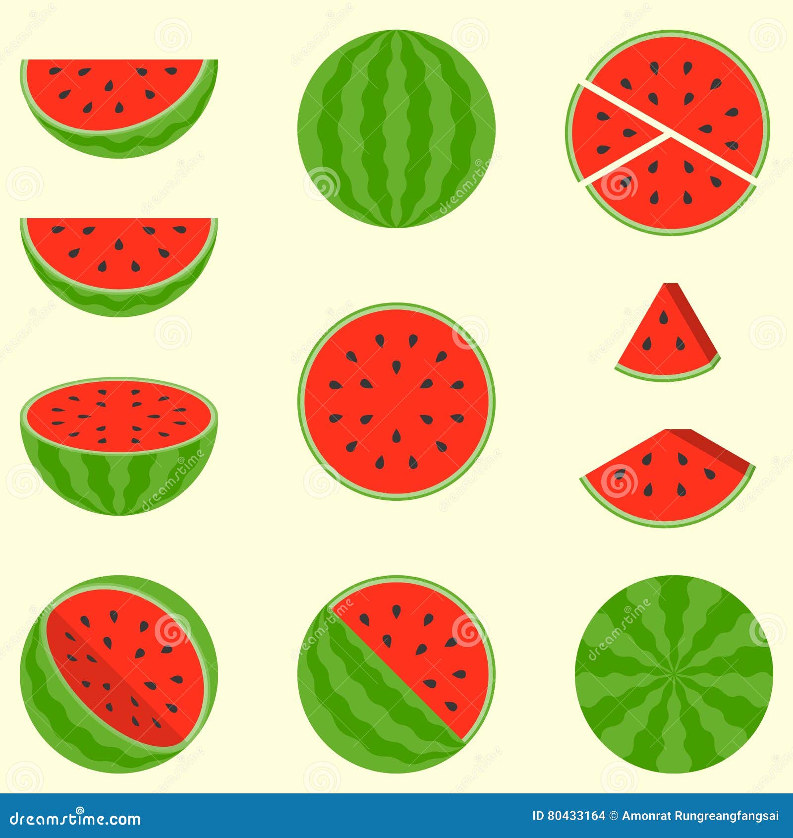 Watermelon , flat design stock vector. Illustration of juicy - 80433164