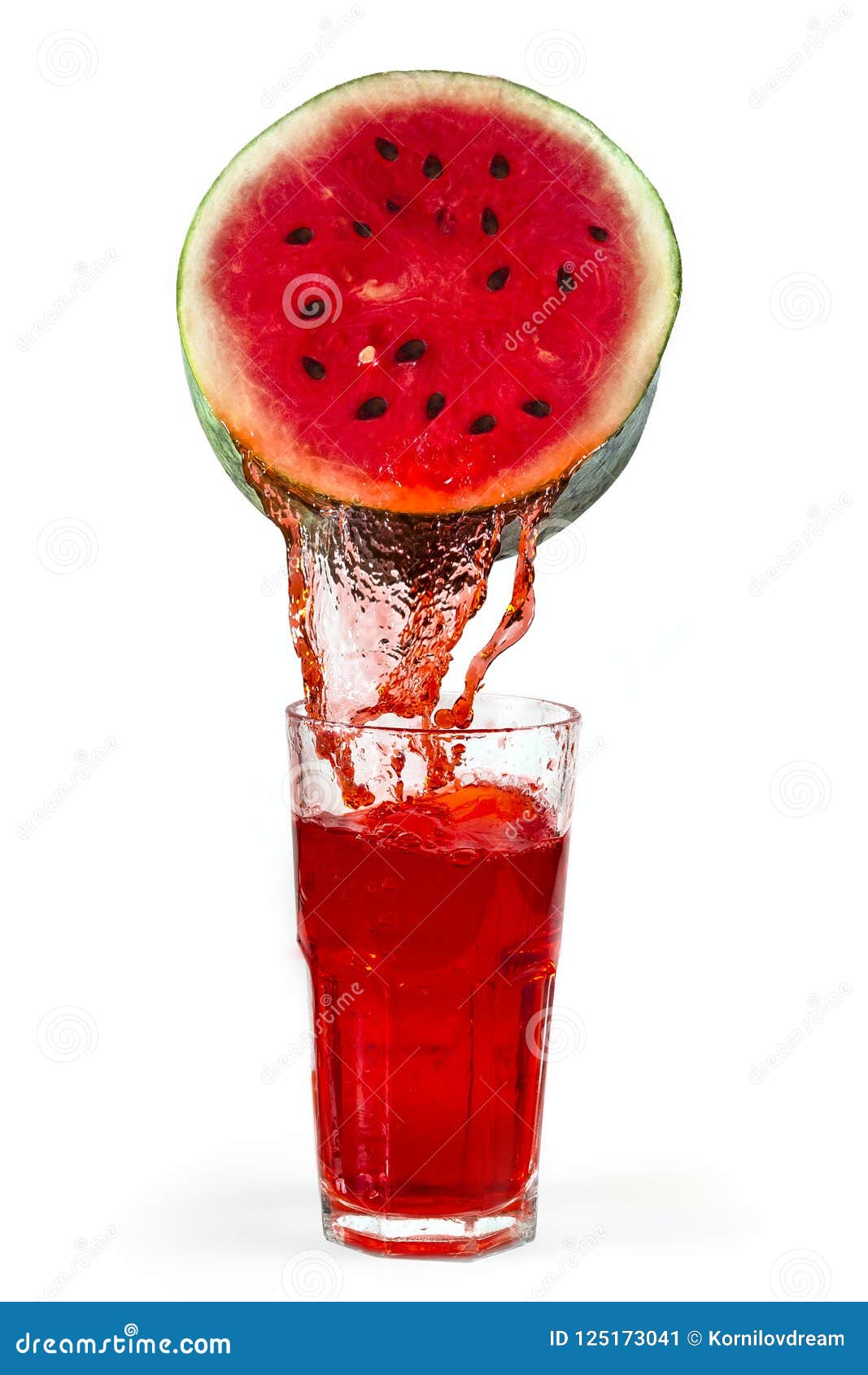 Watermelon with Flowing Juice Stock Image - Image of splashing ...