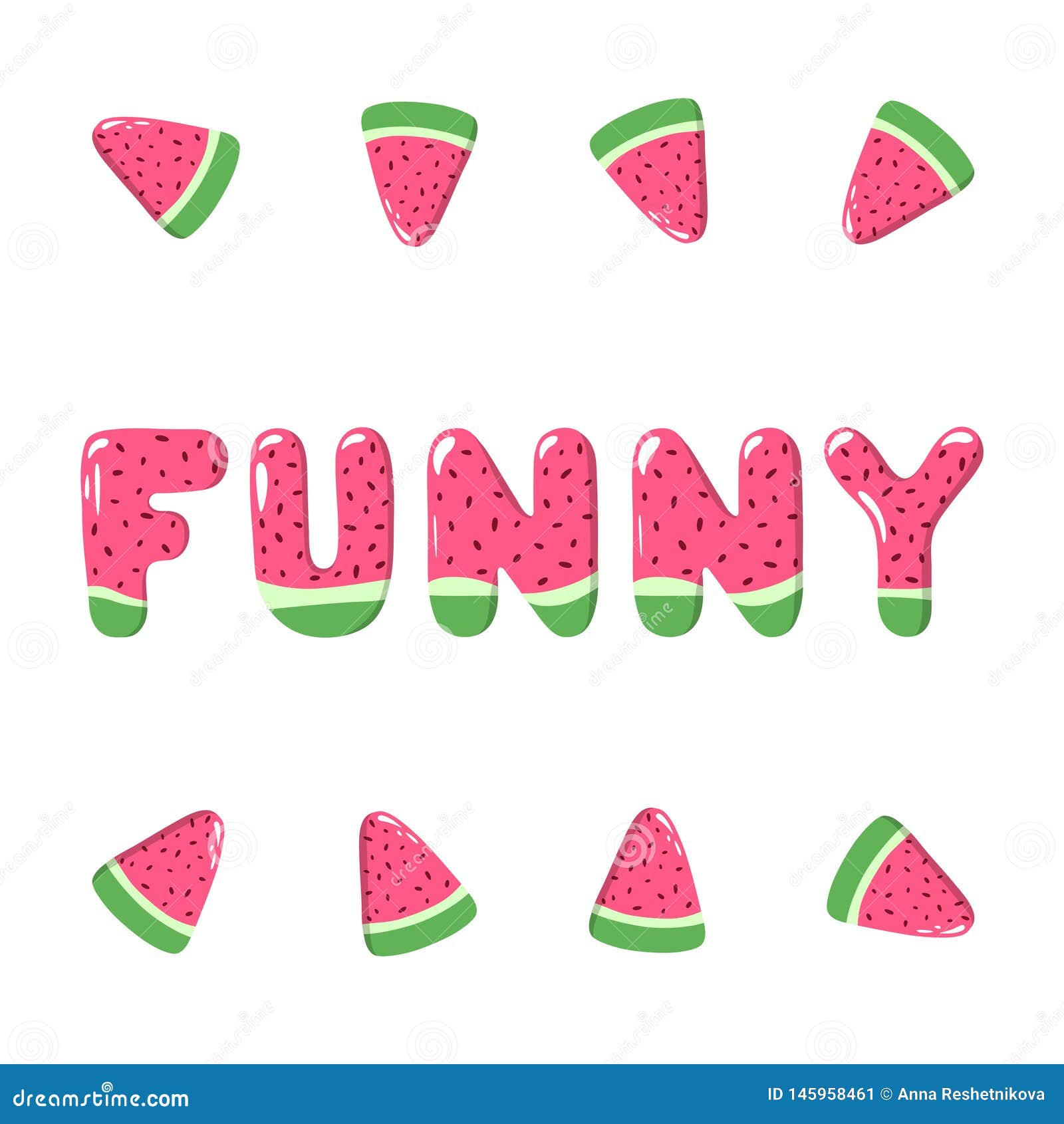 Watermelon Font On White Background - Vector Signs | CartoonDealer.com ...