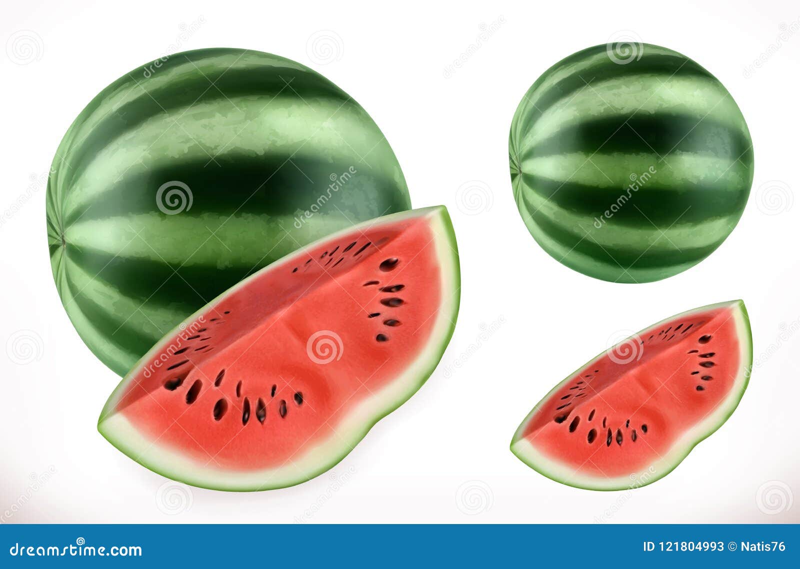Watermelon Fresh Fruit Cartoon Illustration Drawing Vector ...