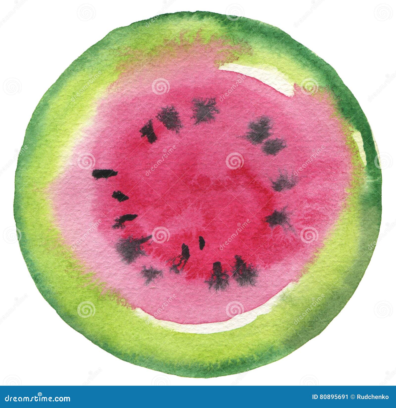 Watermelon Fruit Watercolor Clipart. Hand Drawn Summer Food ...