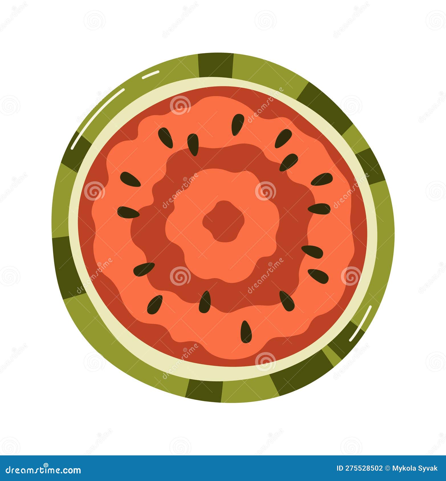 Watermelon Fruit Half stock vector. Illustration of juicy - 275528502