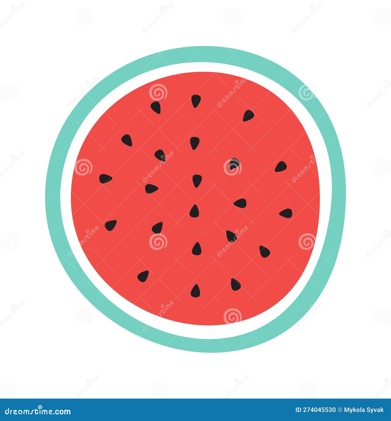 Watermelon Fruit Half stock vector. Illustration of fruit - 274045530