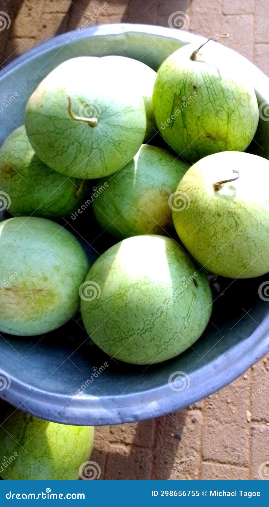 Watermelon Fruit in a Basin Stock Image - Image of planting, favorite ...