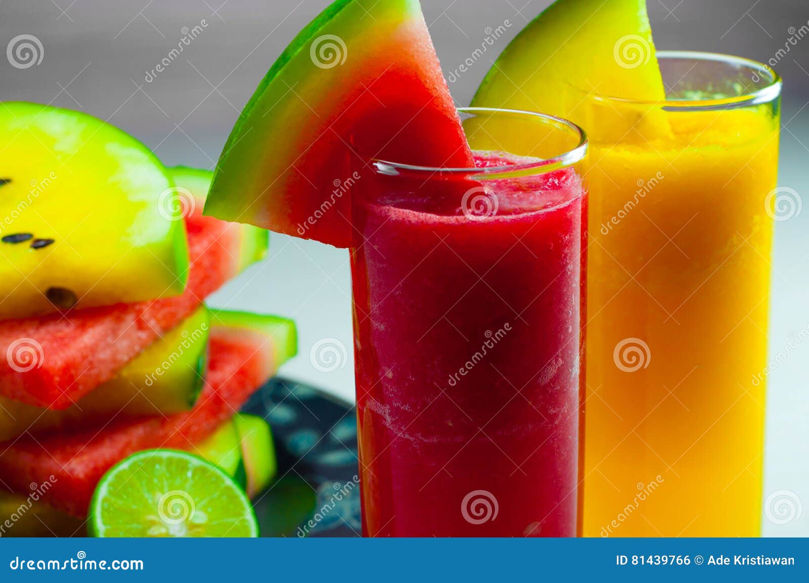 Watermelon Fruit Juice and Fresh Watermelon Fruit Stock Photo - Image ...
