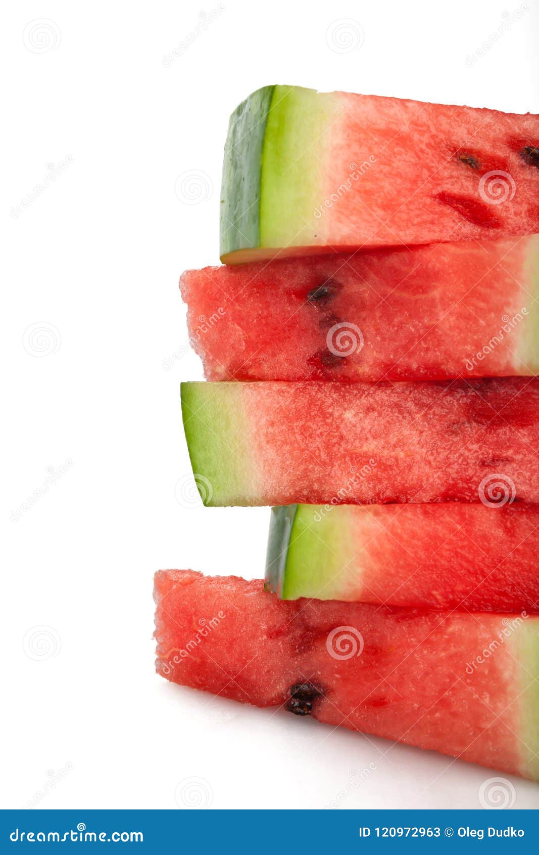 Stack of Watermelon Slices stock image. Image of juicy - 120972963