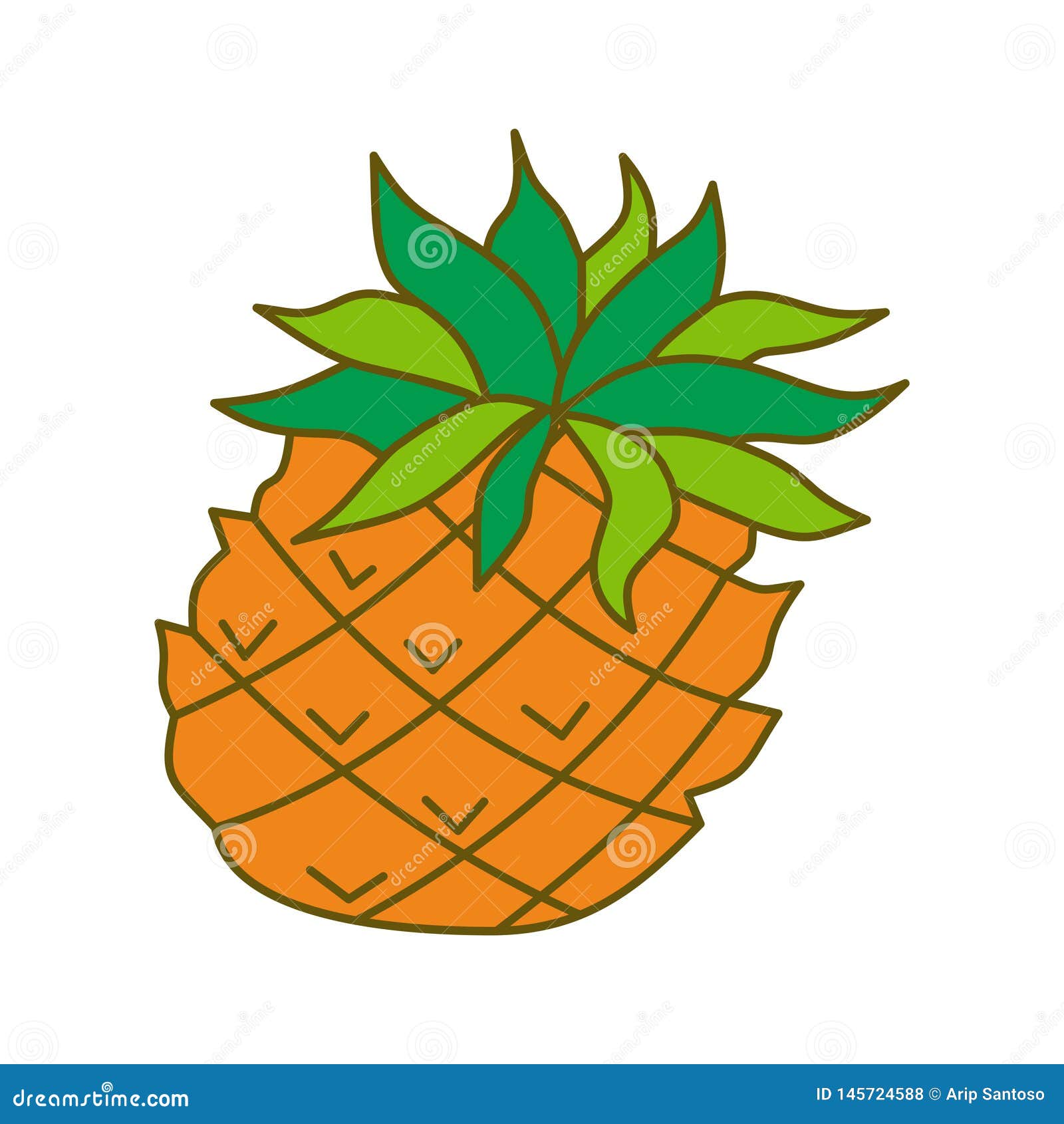 Watermelon Fruit Template Vector Flat Stock Vector - Illustration of ...