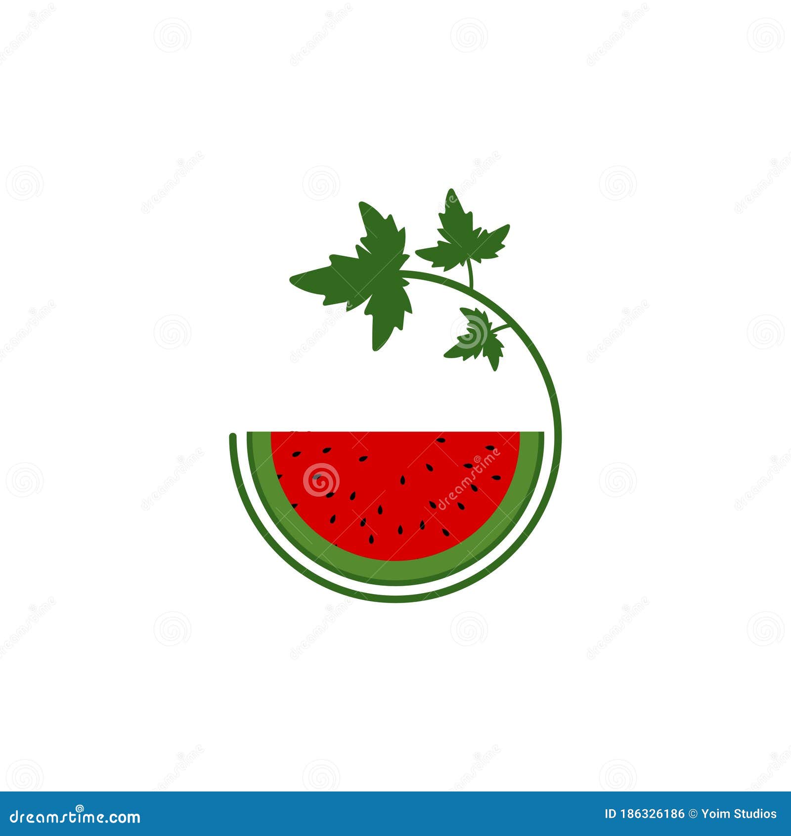 Watermelon Fruit Vector Design Template Illustration Stock Vector ...