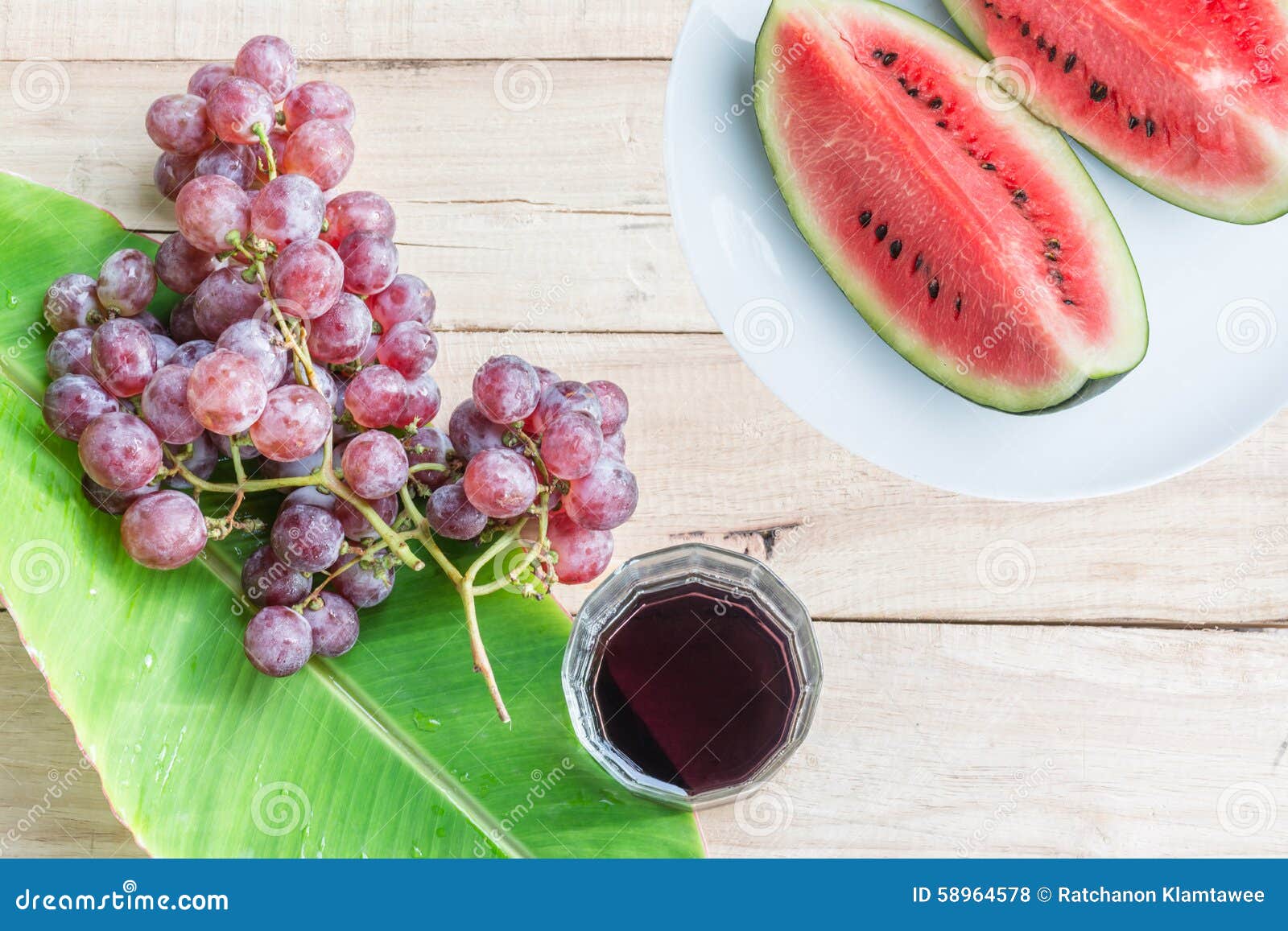 Watermelon and grape stock photo. Image of health, delicious - 58964578