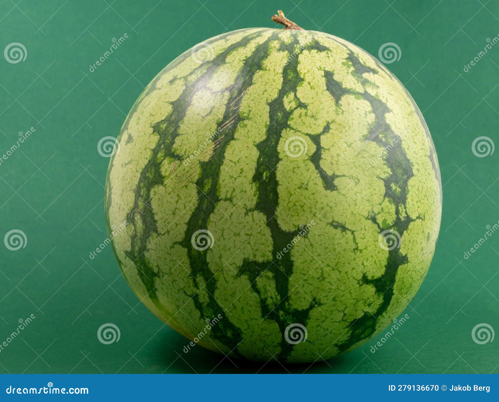 Watermelon on a Green Background. Stock Photo - Image of isolated ...