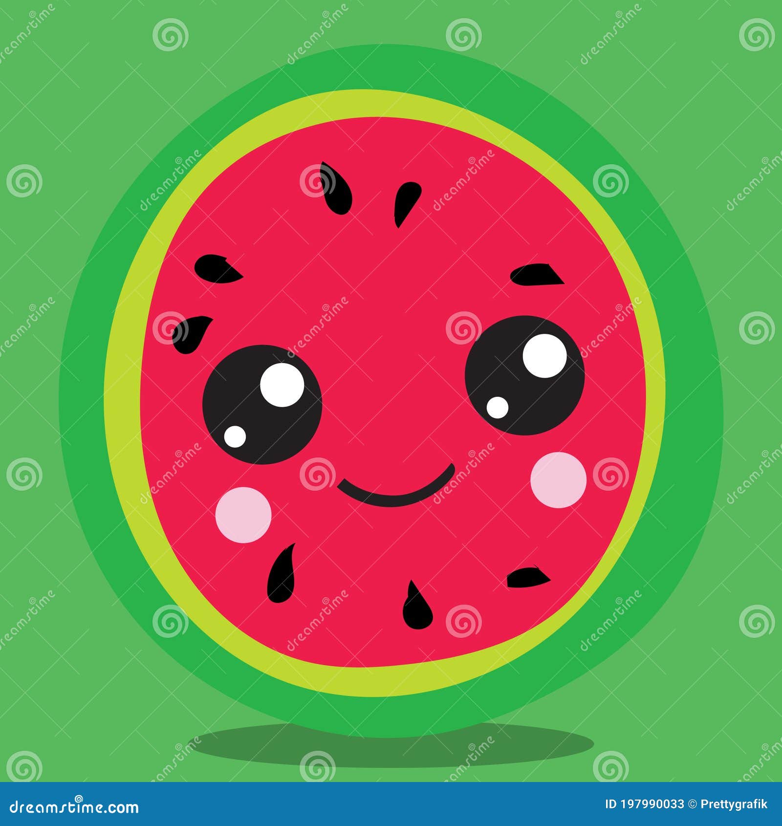 Red Watermelon With A Green Rind And Black Seeds. Vegetarian Large ...