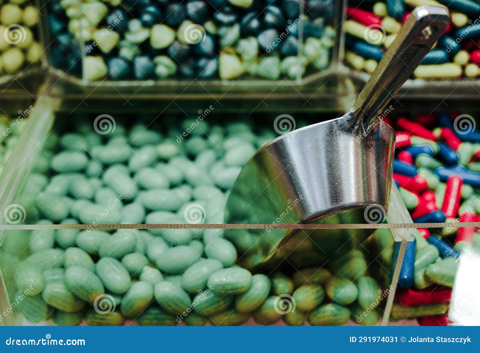 Watermelon Gummi Candy in a Candy Shop Stock Image - Image of gummi ...