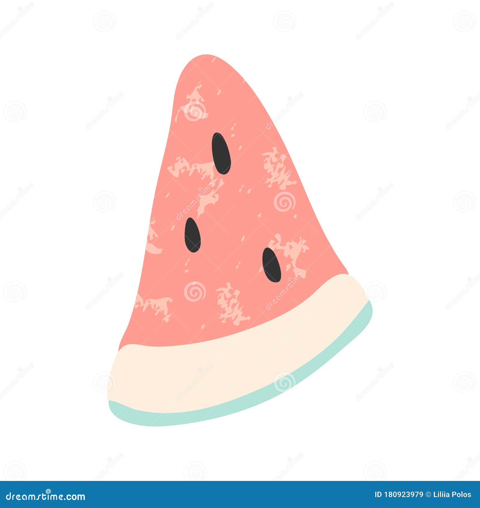 Watermelon. Hand Drawn Watermelon Isolated on White Stock Illustration ...