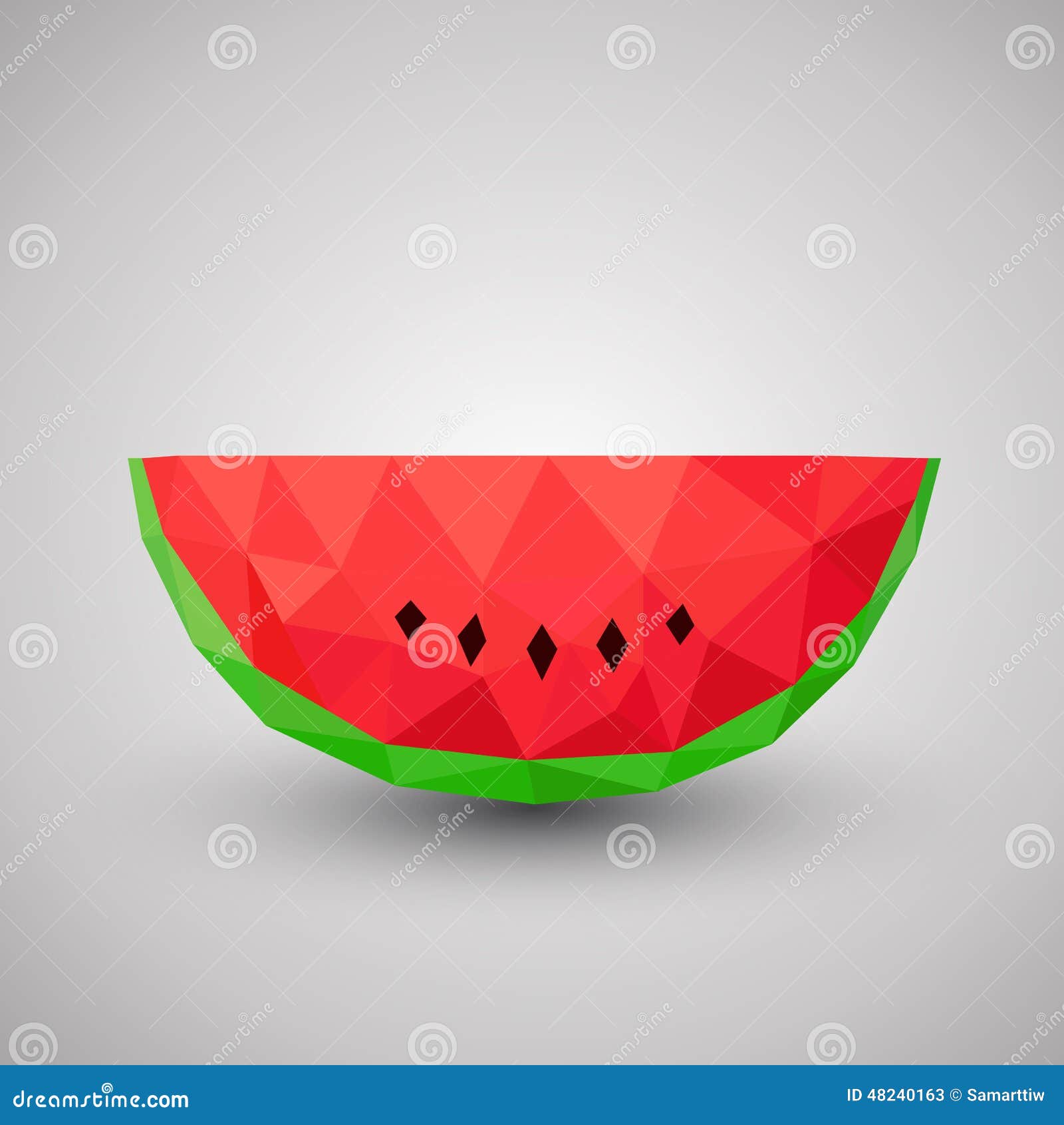 Watermelon stock vector. Illustration of bright, natural - 48240163