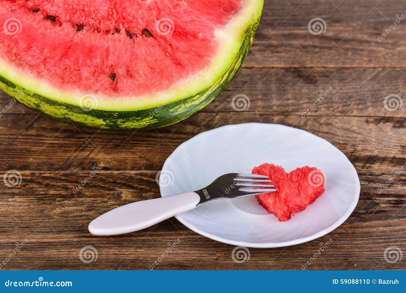 Watermelon heart stock photo. Image of fruit, sugar, cross - 59088110