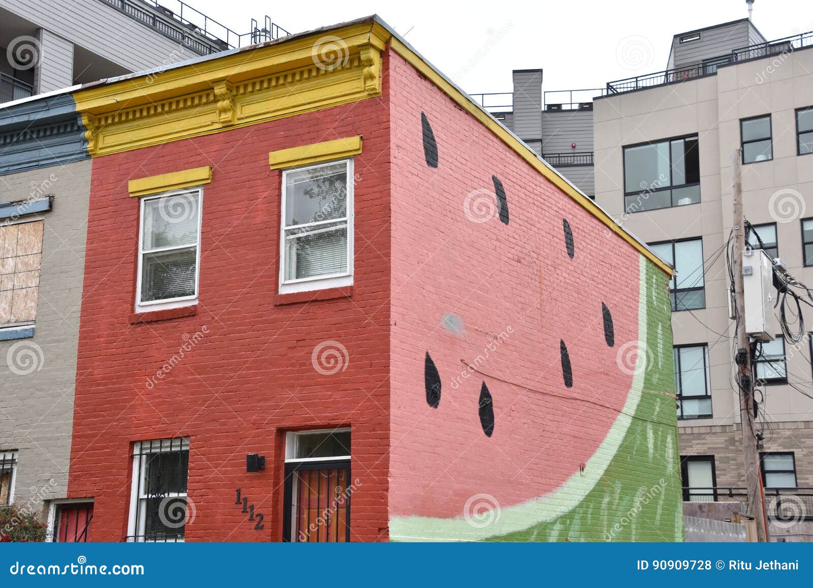 Watermelon House in Washington, DC Editorial Stock Photo - Image of ...