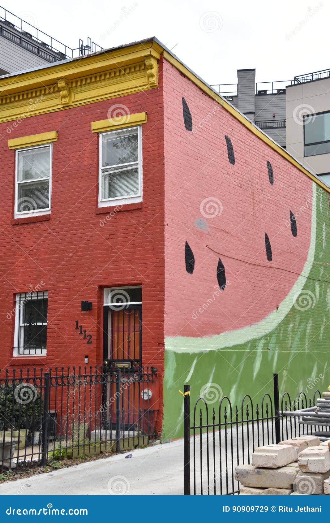 Watermelon House in Washington, DC Editorial Stock Image - Image of ...