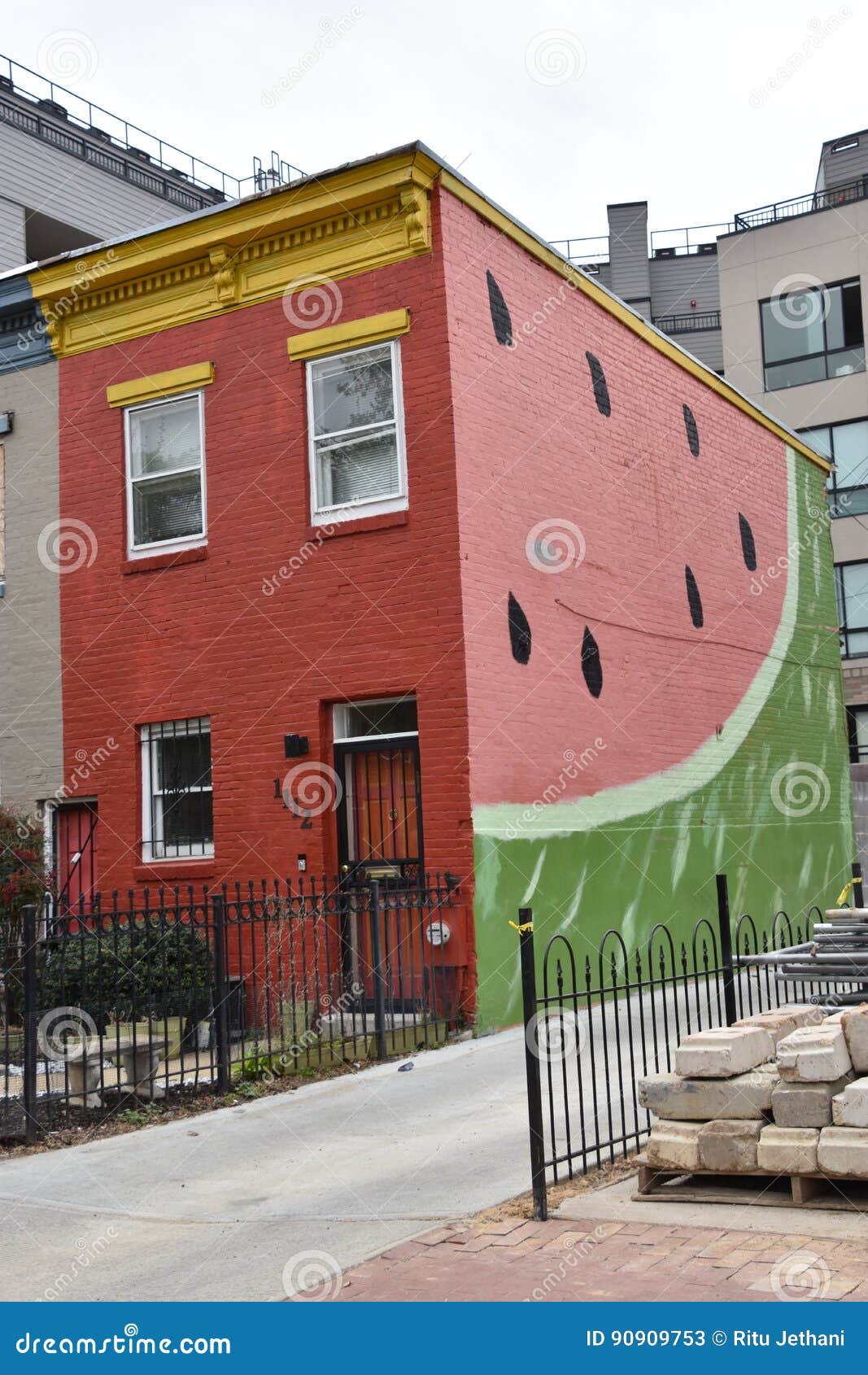 Watermelon House in Washington, DC Editorial Stock Photo - Image of ...