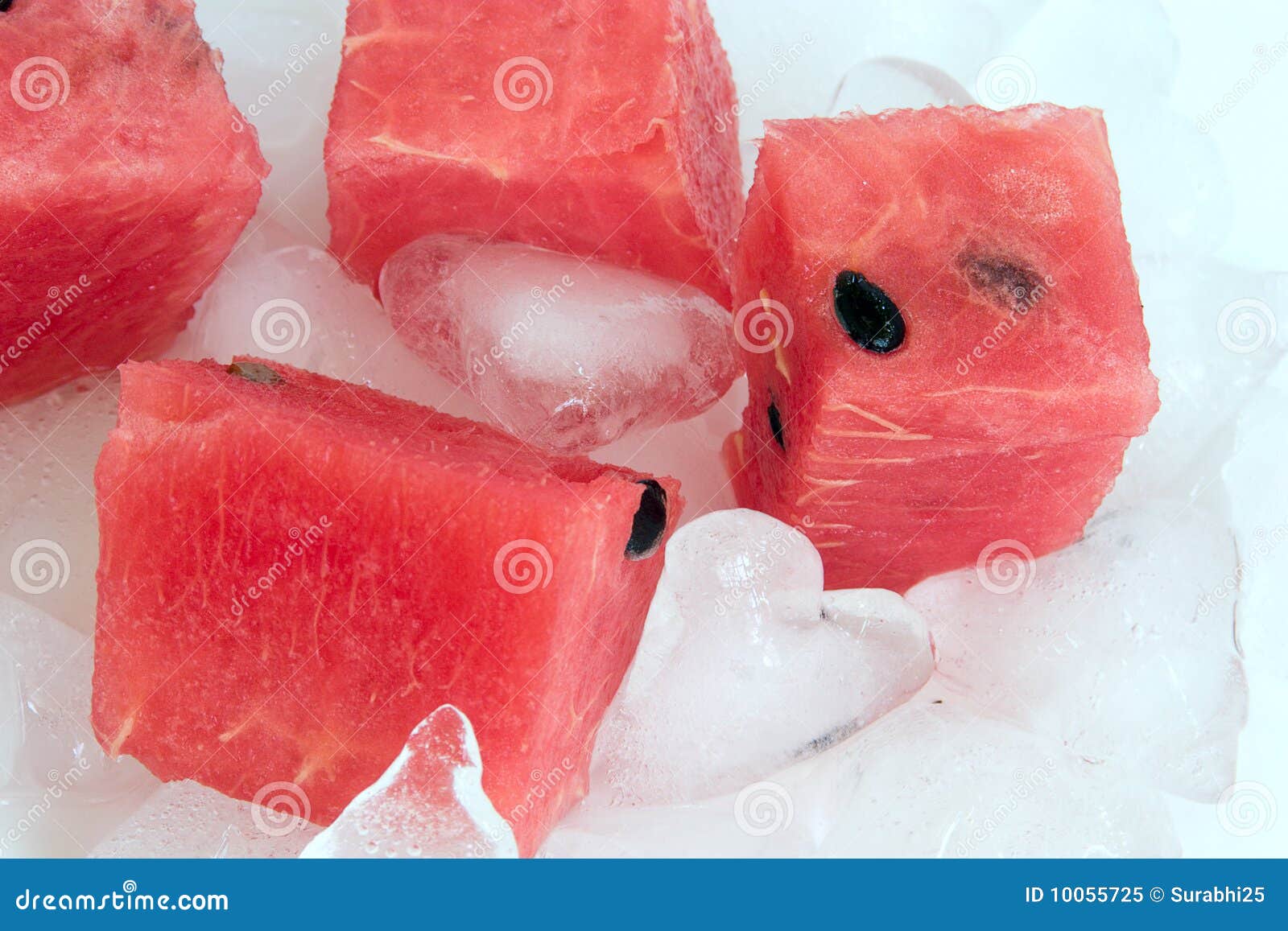Watermelon and ice stock image. Image of watermelon, juice - 10055725