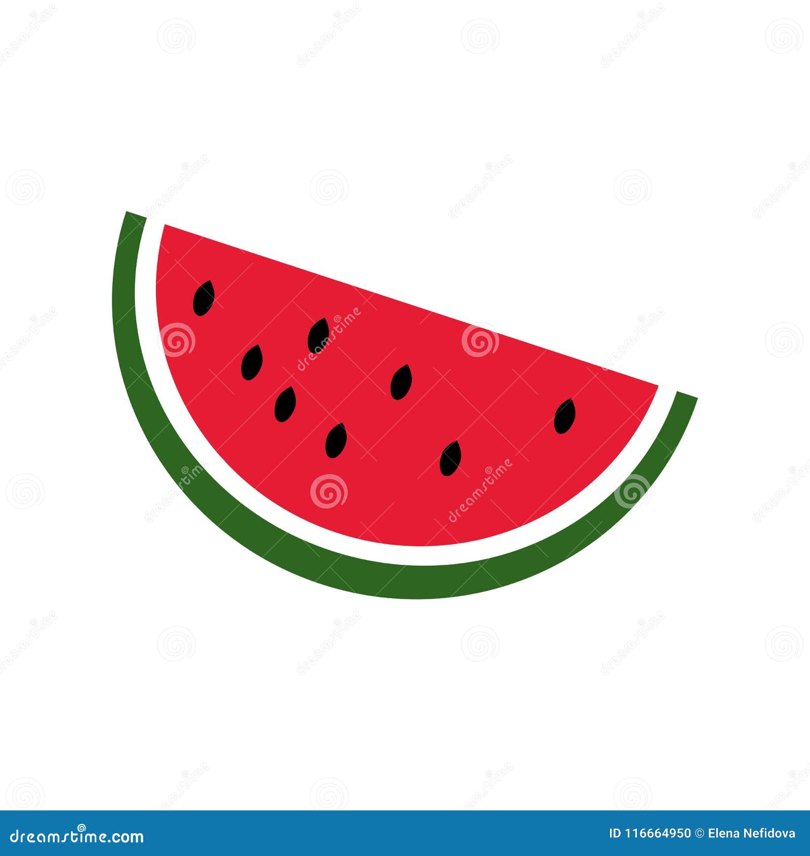Watermelon icon stock vector. Illustration of natural - 116664950