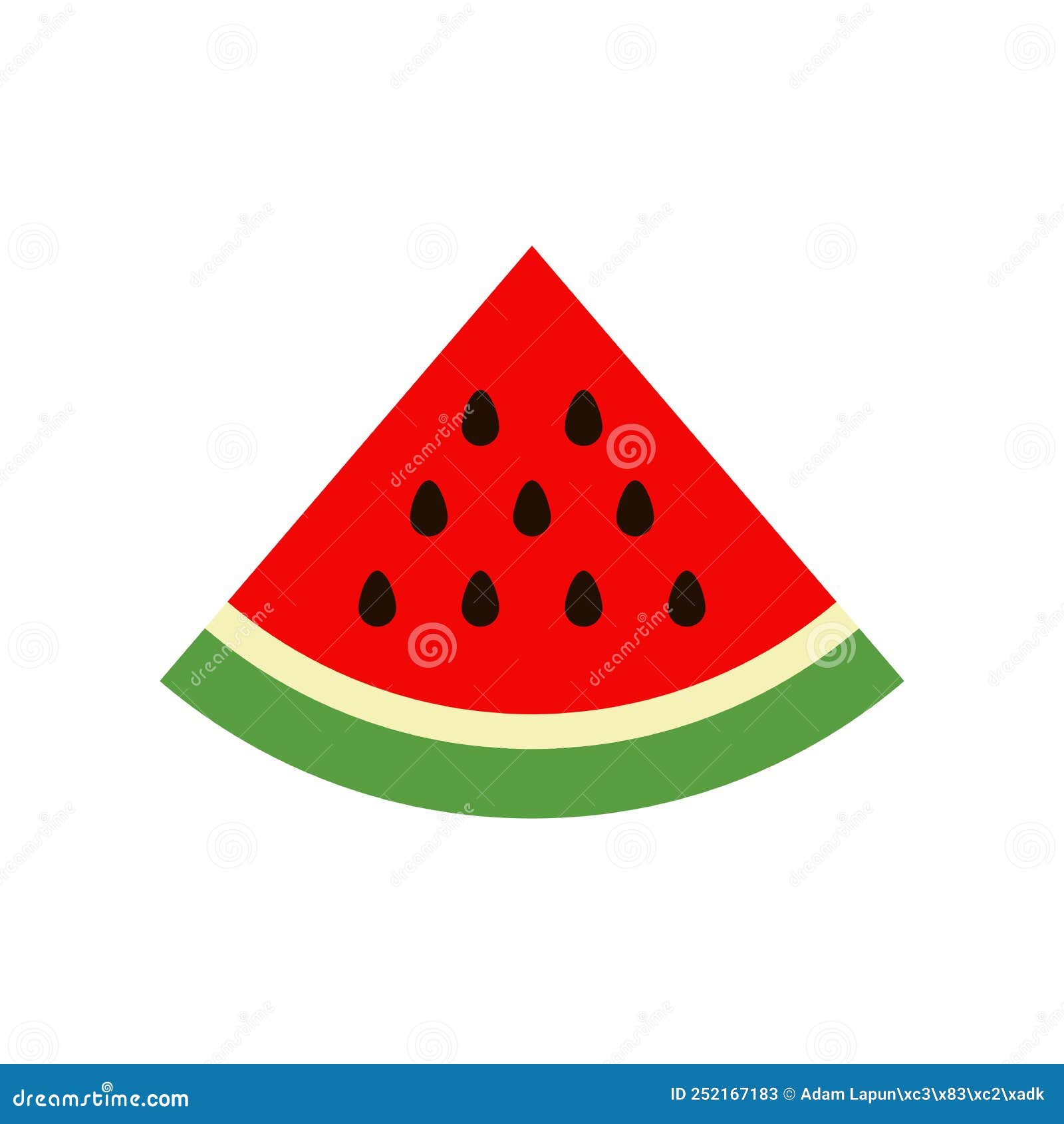 Watermelon Icon Isolated on the White Background Stock Vector ...