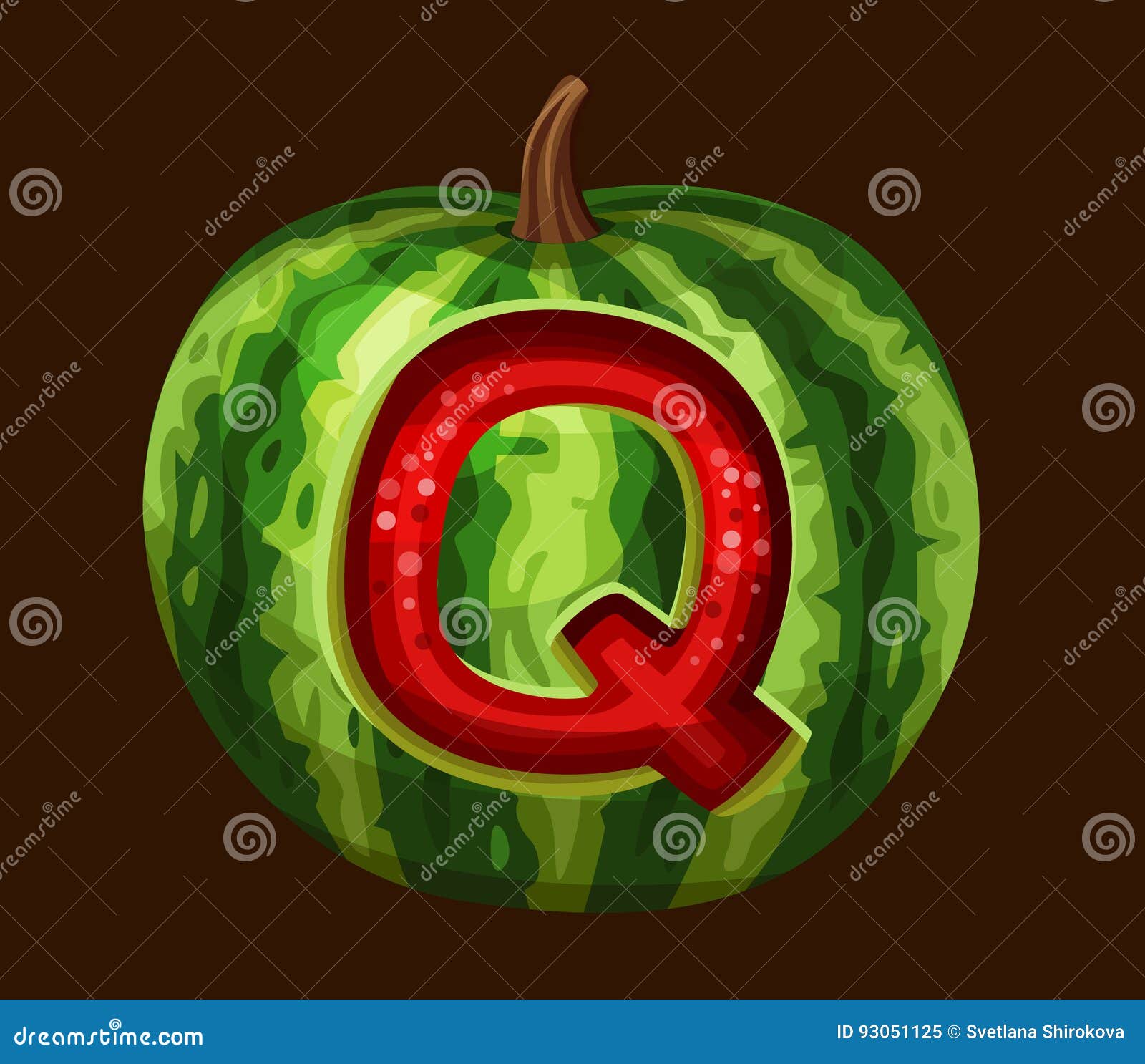 Watermelon Icon for Slot Game Stock Vector - Illustration of vegetable ...