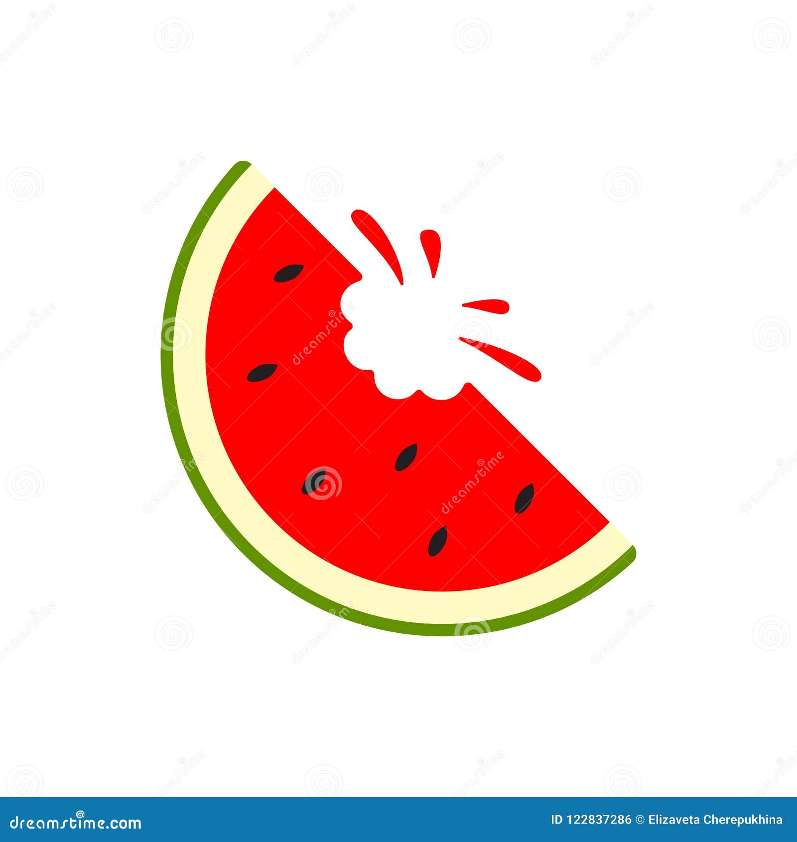 Watermelon Icon In Half Style On A White Background Summer Symbol For ...
