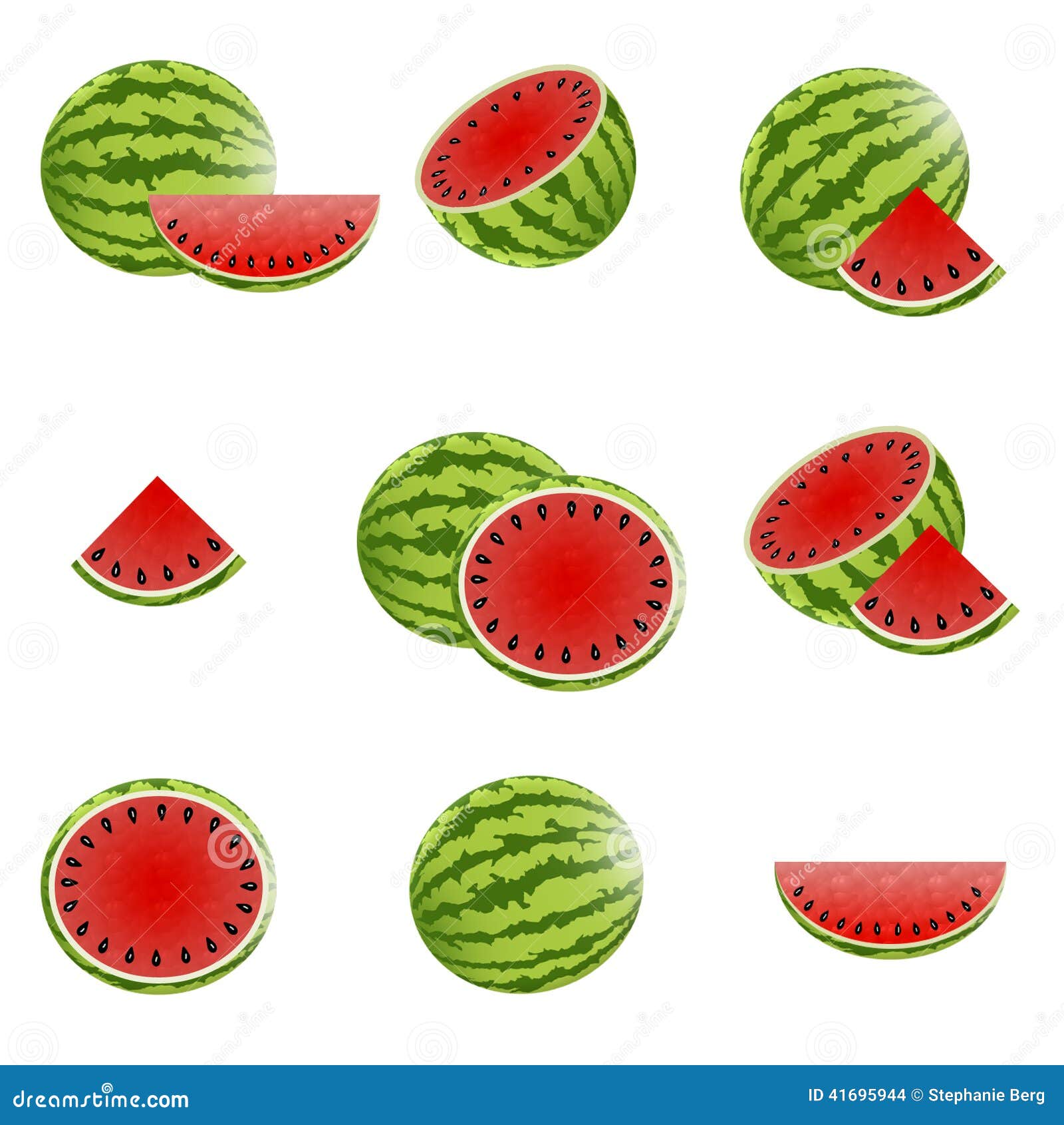 Watermelon Icons stock illustration. Illustration of seeds - 41695944