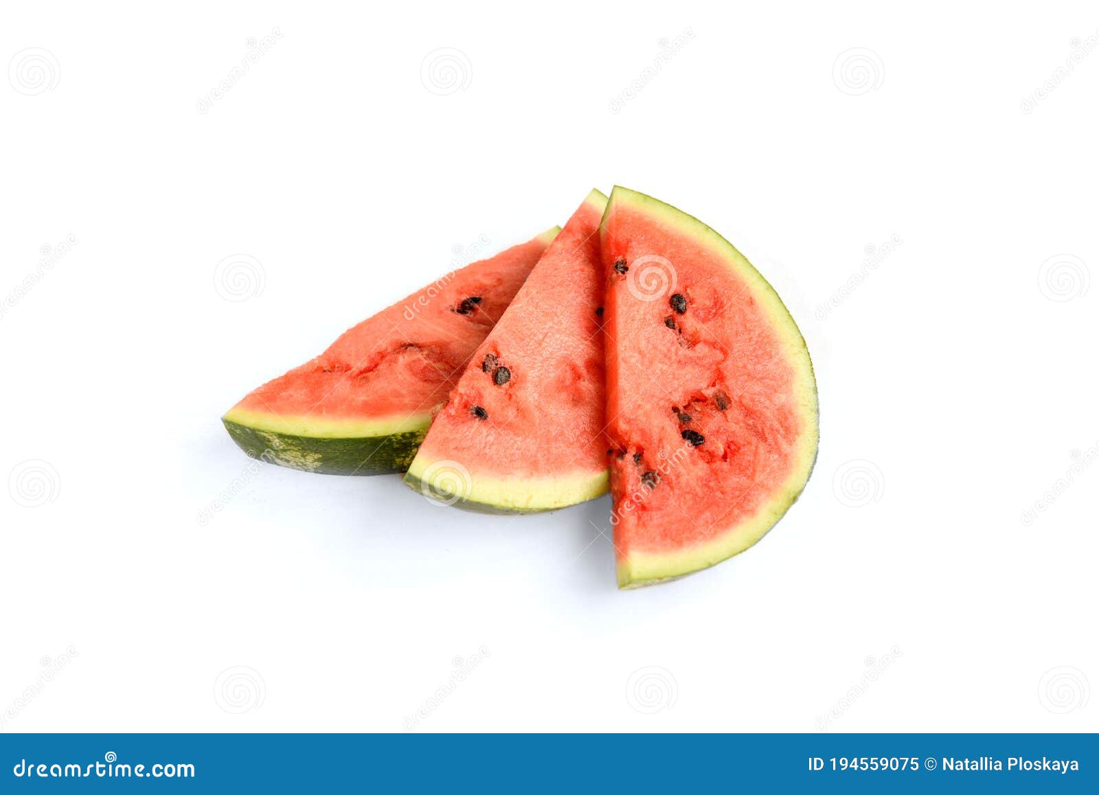 Watermelon Isolated on White Background Stock Image - Image of striped ...