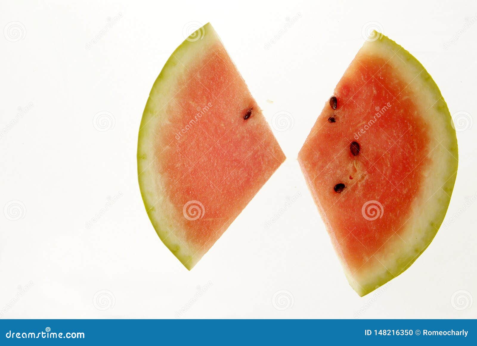 Watermelon Isolated on White Background Stock Photo - Image of green ...