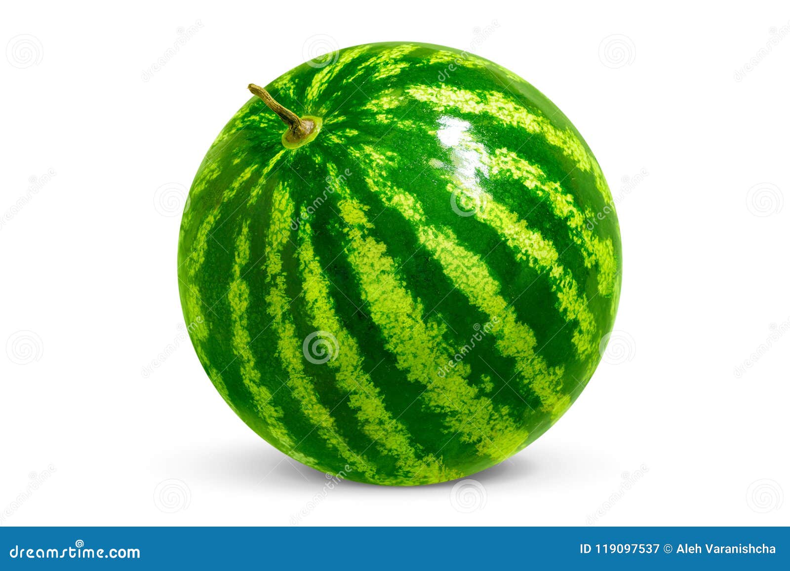 Watermelon Isolated on White Background. Stock Image - Image of ...