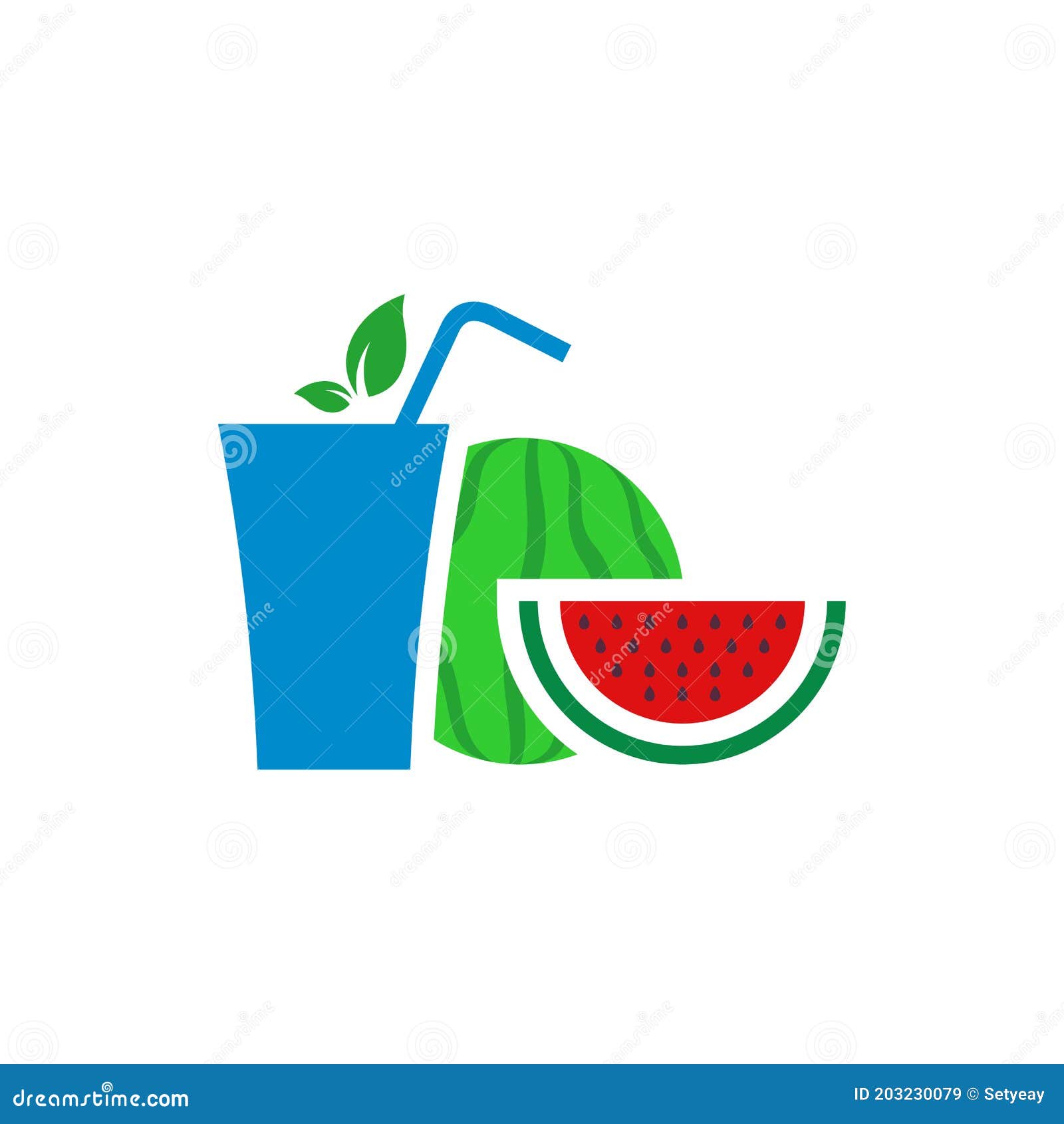 Watermelon Juice Logo Vector Template, Creative Watermelon Logo Design ...