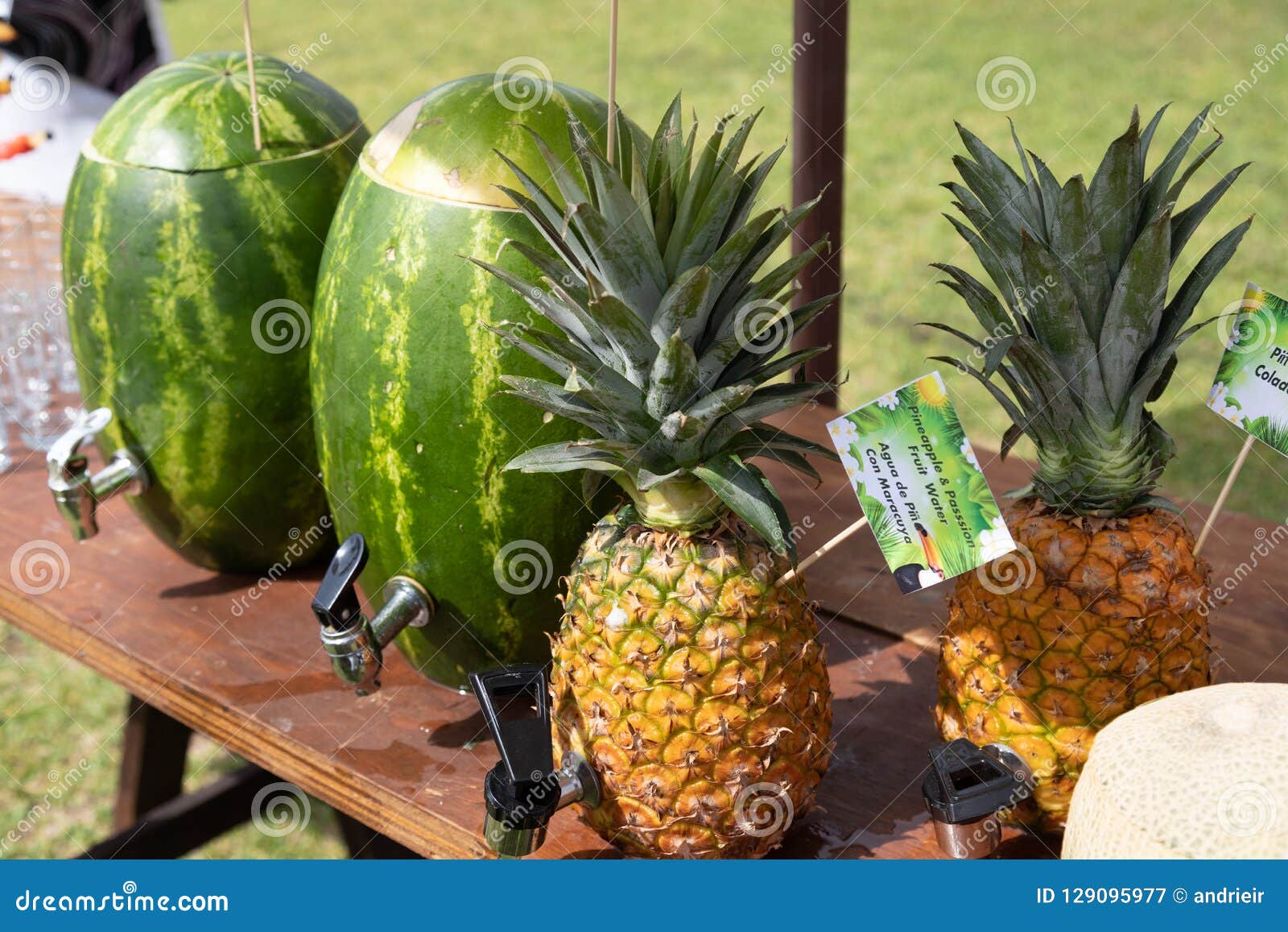 Watermelon Juice through the Tap.Watermelon Keg: Stock Image - Image of ...